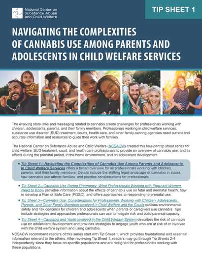 Cannabis Tip Sheets Series | National Center on Substance Abuse and ...