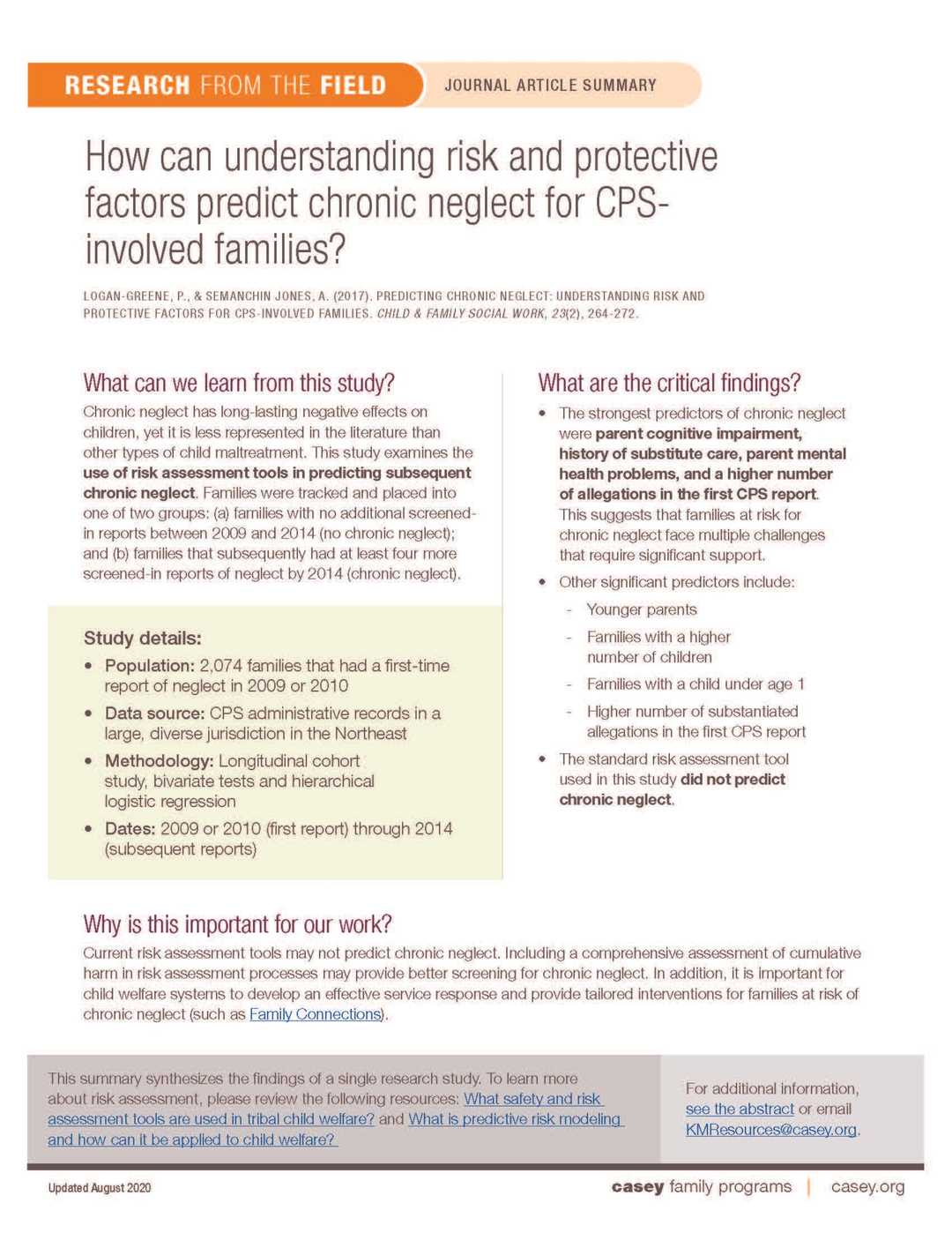How Can Understanding Risk and Protective Factors Predict Chronic ...