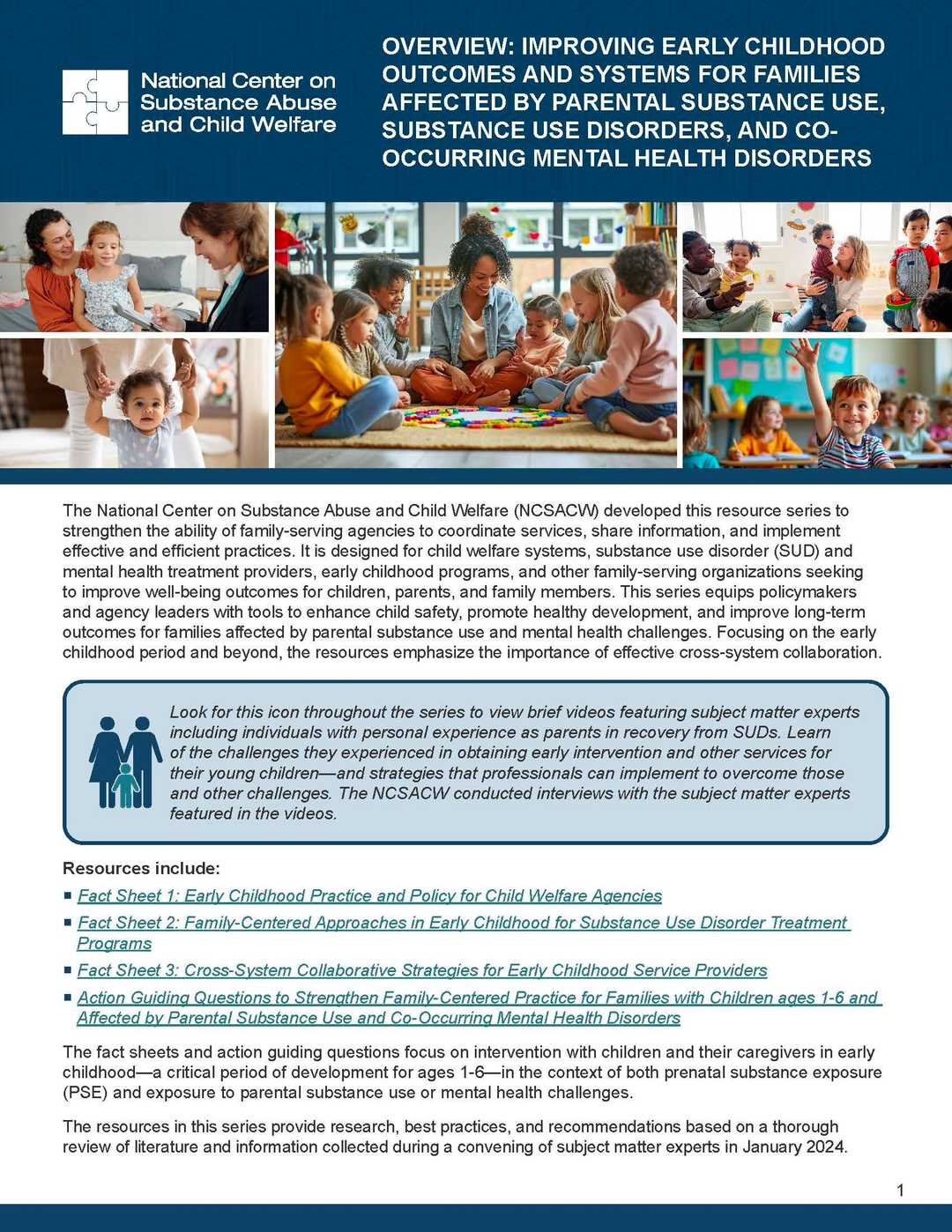 Overview: Improving Early Childhood Outcomes and Systems for Families Affected by Parental ...