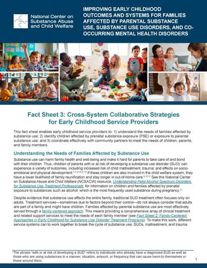 Improving Early Childhood Outcomes and Systems for Families Affected by Parental Substance Use ...