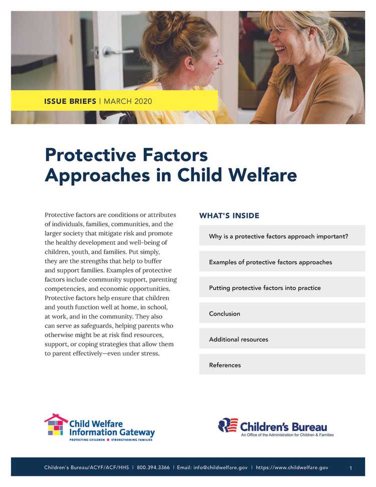 Protective Factors Approaches in Child Welfare | National Center on ...
