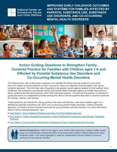 Improving Early Childhood Outcomes and Systems for Families Affected by Parental Substance Use ...